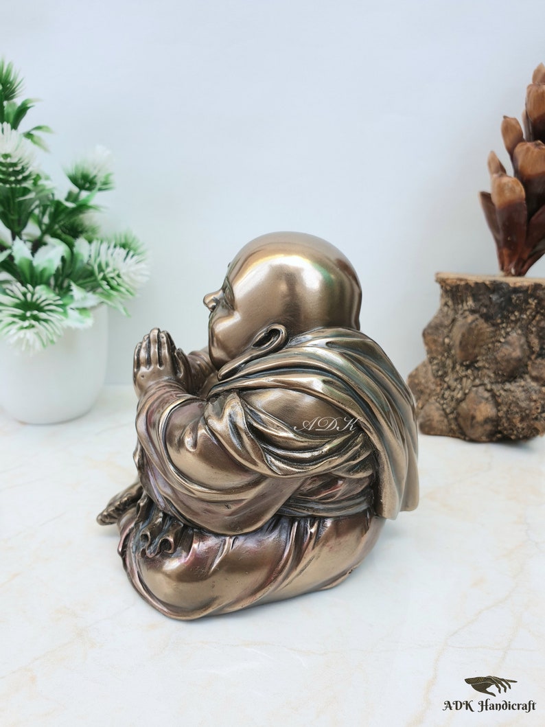 Laughing Buddha Statue, Budai Monk, Good Luck Gift (4.5 Inch) - Etsy