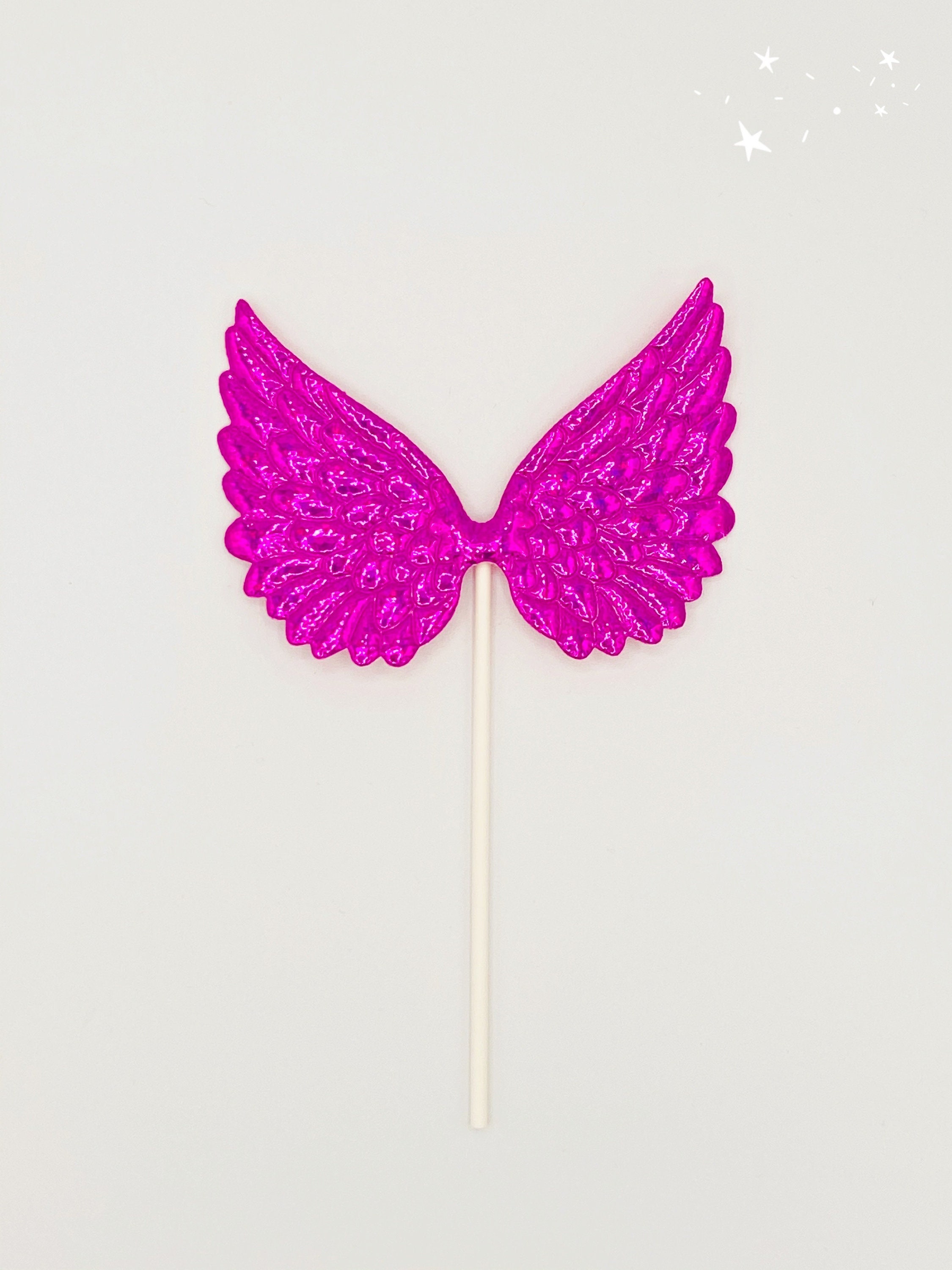 Glitter Cake Toppers Large Size Angel Wings Cupcake Topper - Etsy