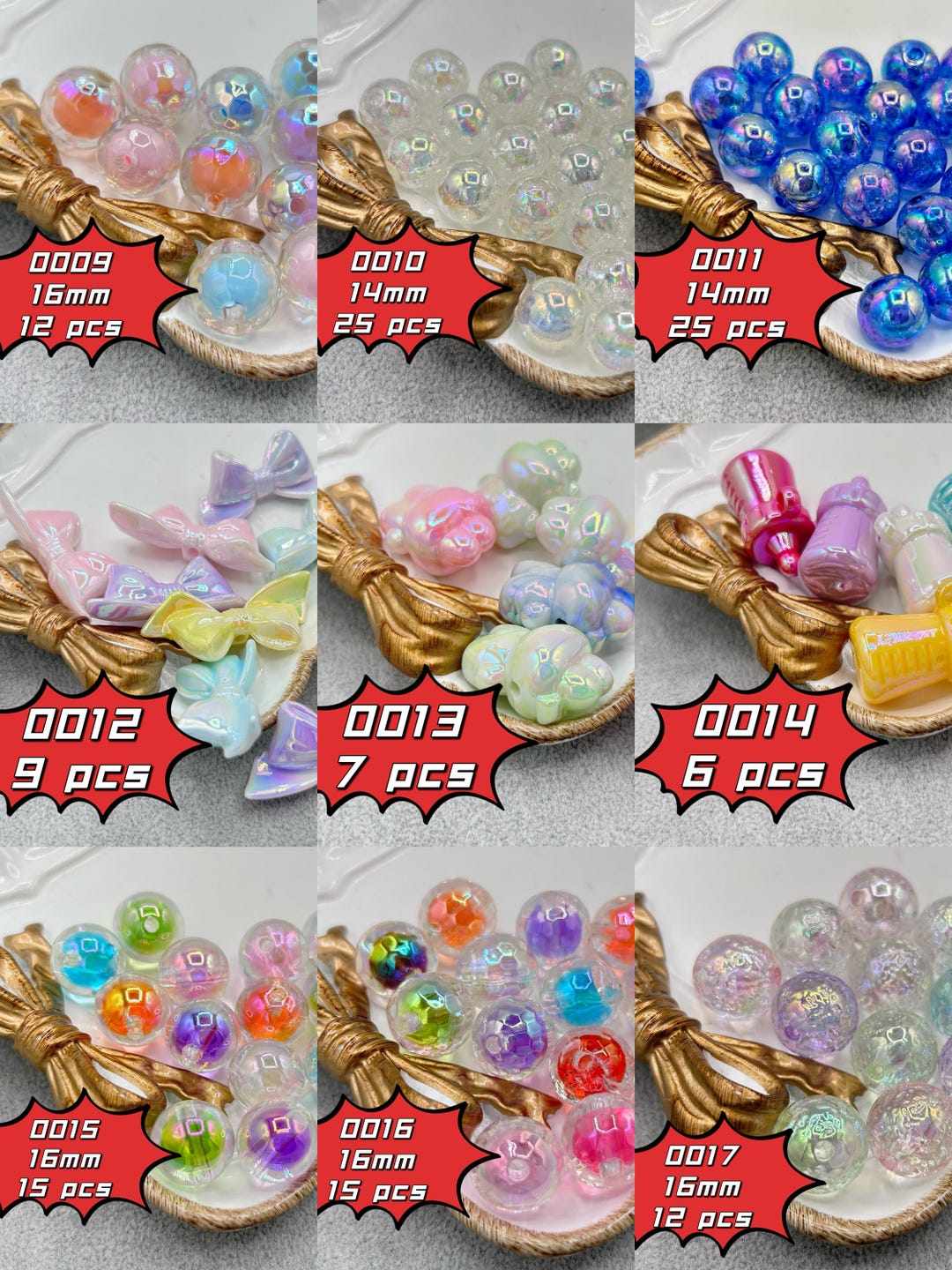 Clearance! 10-15 Pcs Galaxy Beads, Beads for Pen, DIY Supplies 16mm Galaxy Bubblegum Beads ...