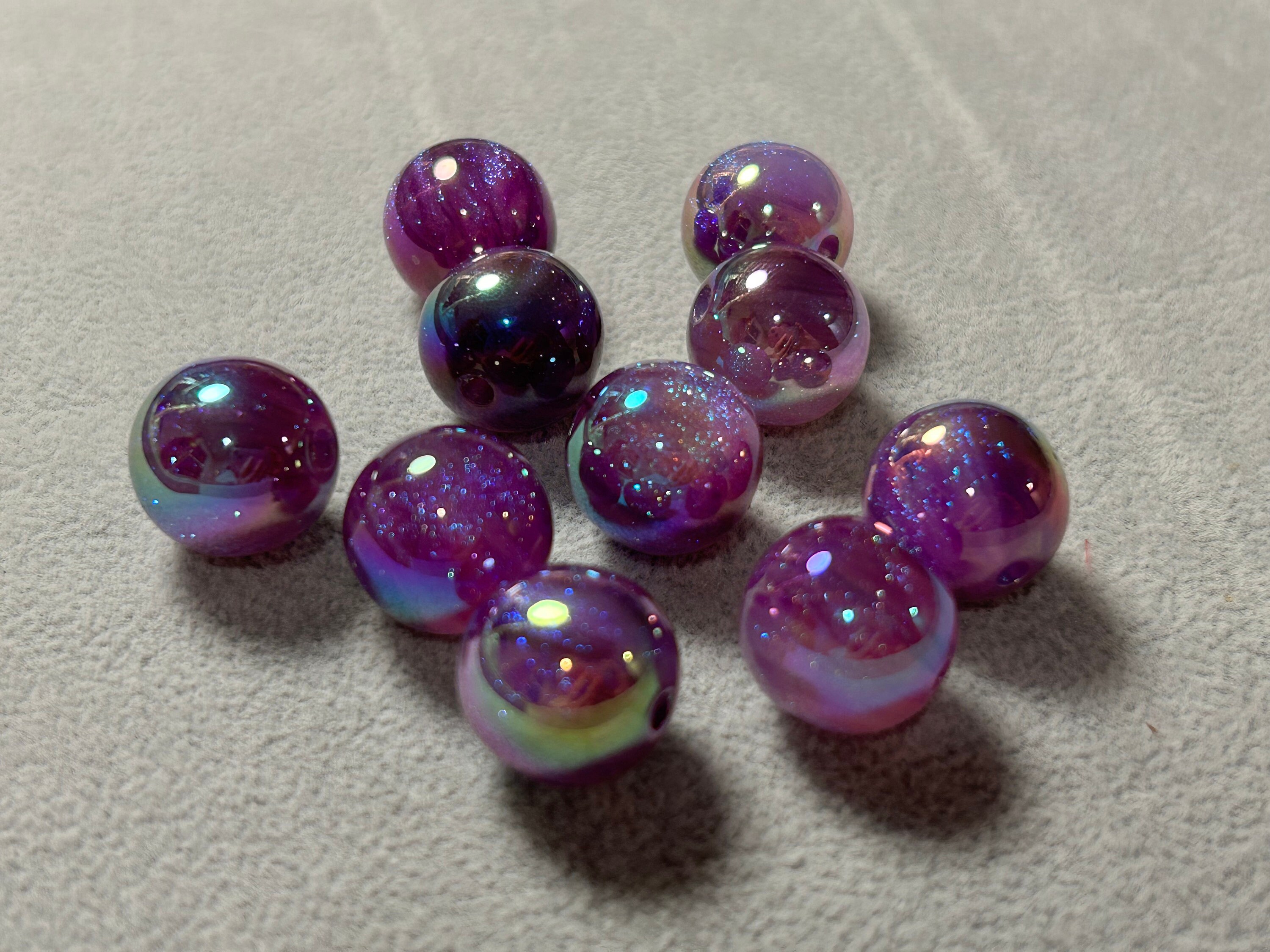 10 Pcs Galaxy Beads, Beads for Pen, DIY Supplies 16mm Galaxy Bubblegum Beads, Acrylic Beads ...
