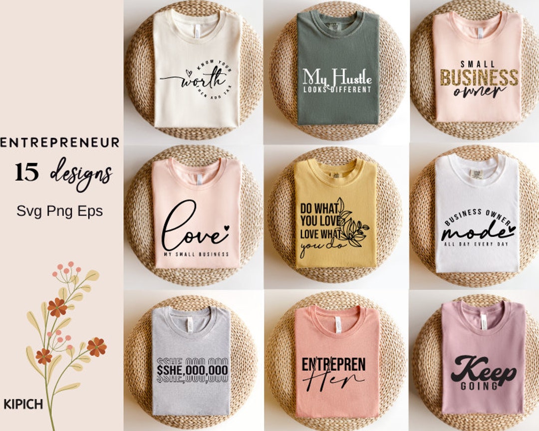 15 Entrepreneur Svg Png Bundle for Small Business Owners, CEO Svg File ...