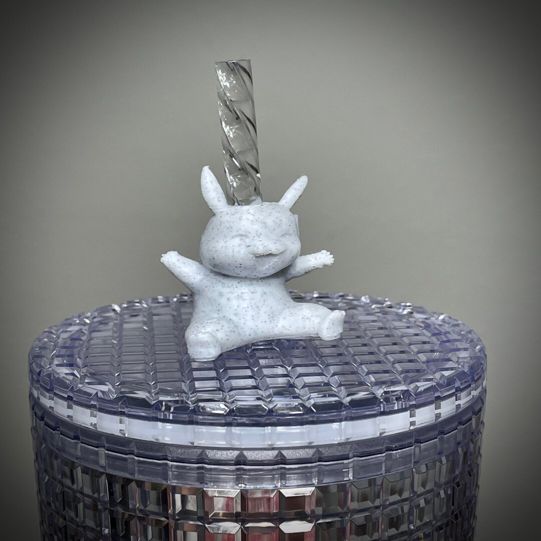 Pikachu marble Straw Topper Charm 3d Printed - Etsy