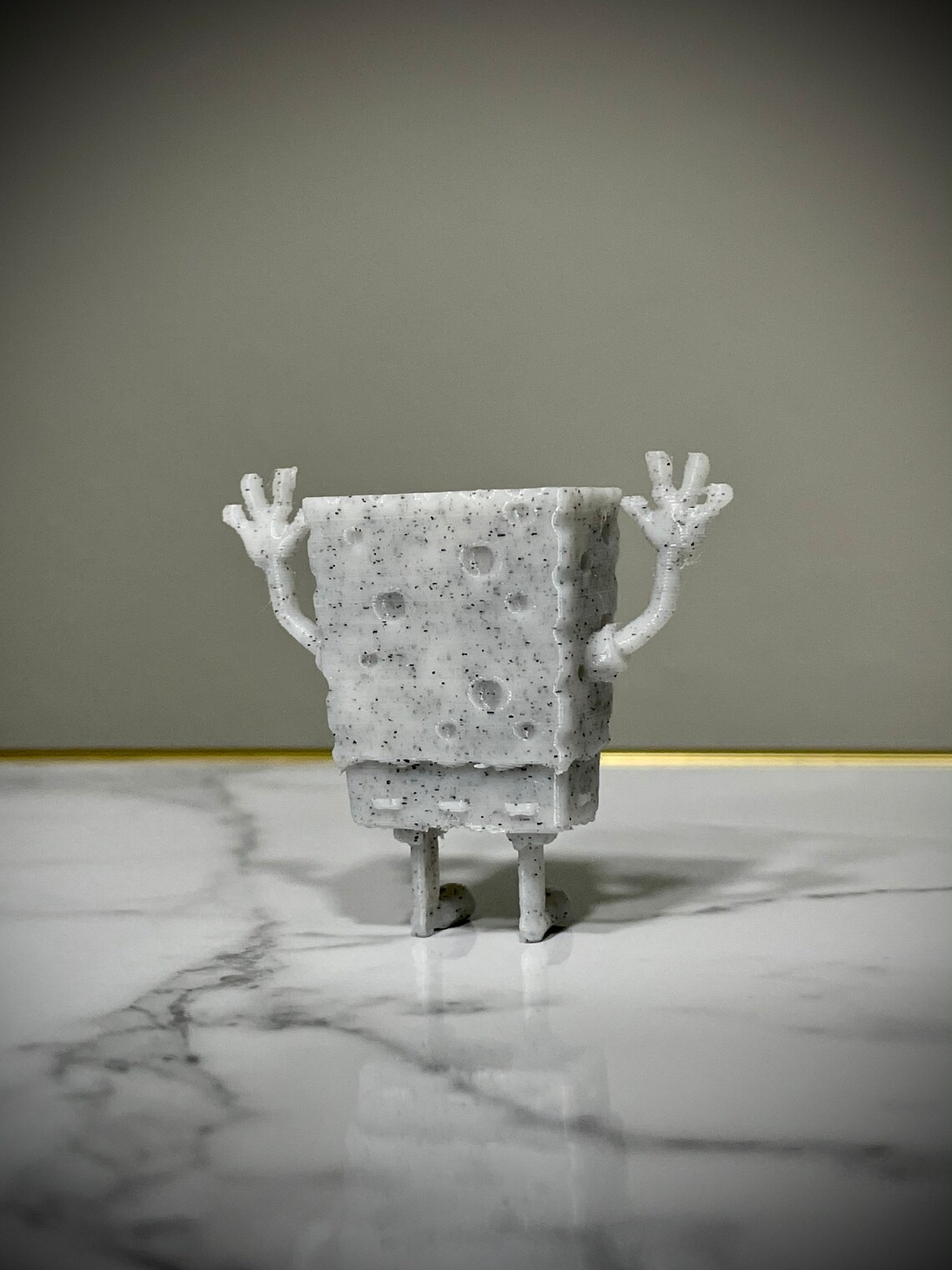 Spongebob marble Straw Topper Charm 3d Printed - Etsy