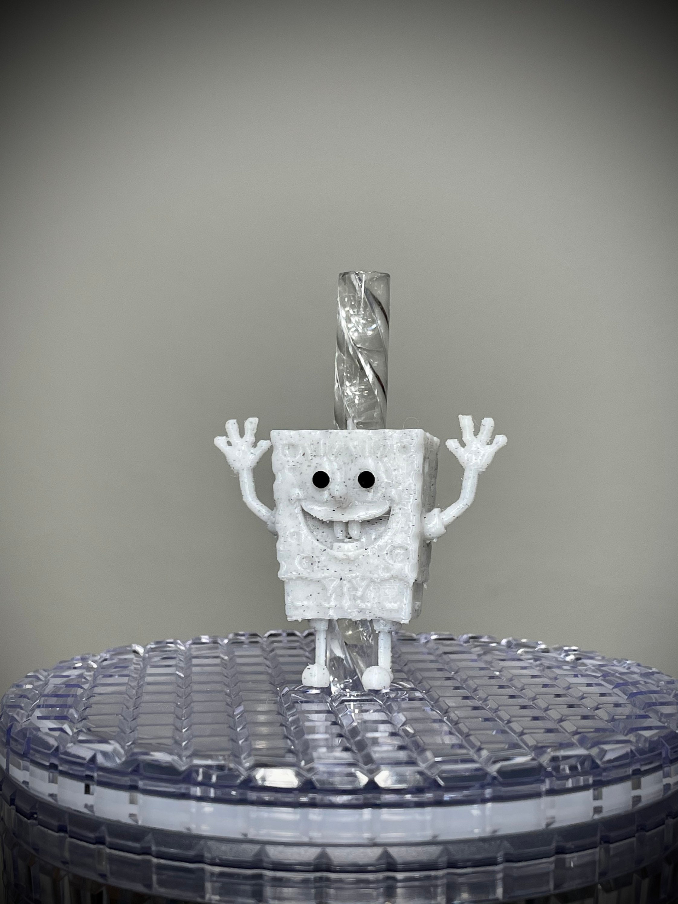 Spongebob marble Straw Topper Charm 3d Printed - Etsy