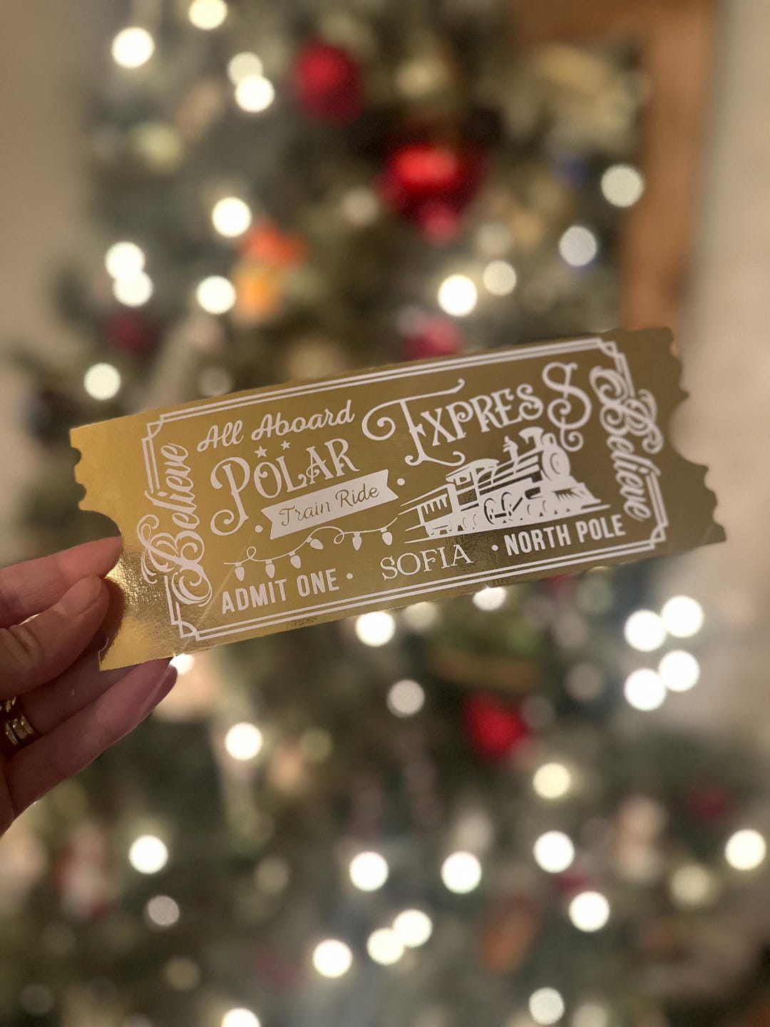 Personalized Polar Express Ticket (physical Item) - Etsy