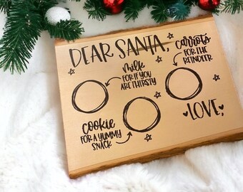 Custom Bamboo Santa Cookie Board - Etsy