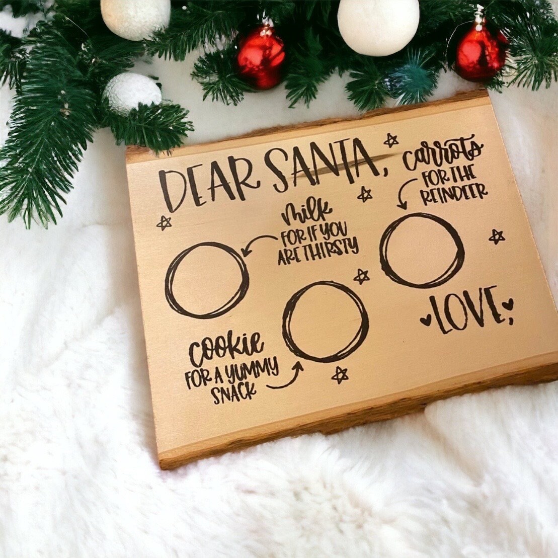 Personalized Santa Cookie Board - Etsy