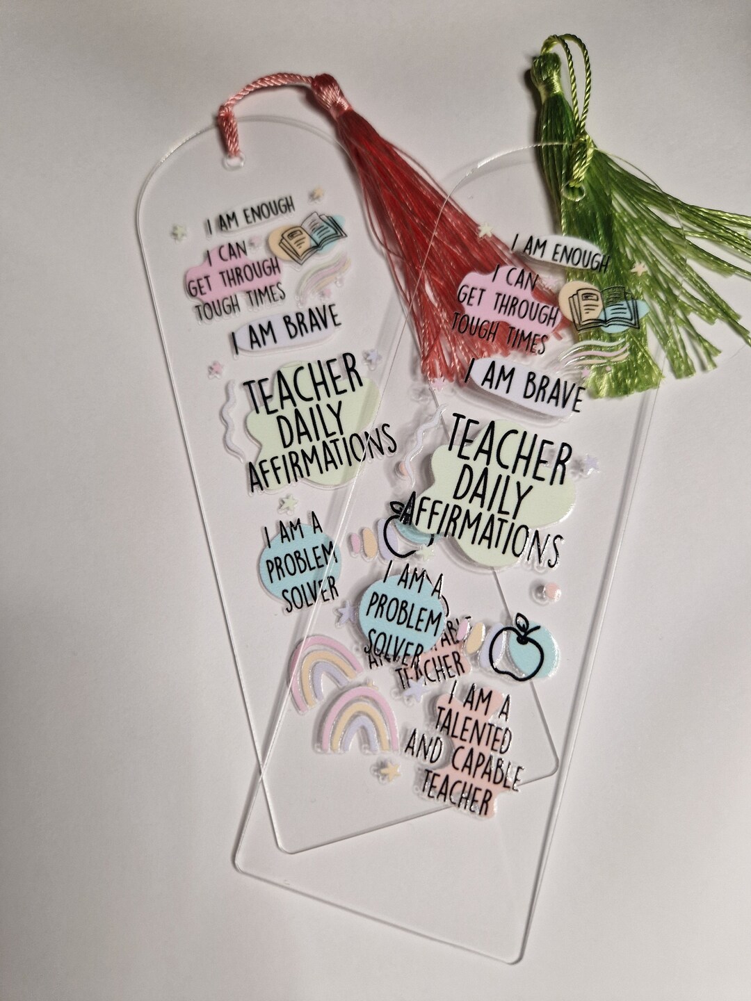 Teacher Affirmations Bookmark - Acrylic Bookmark - Teacher Gift ...