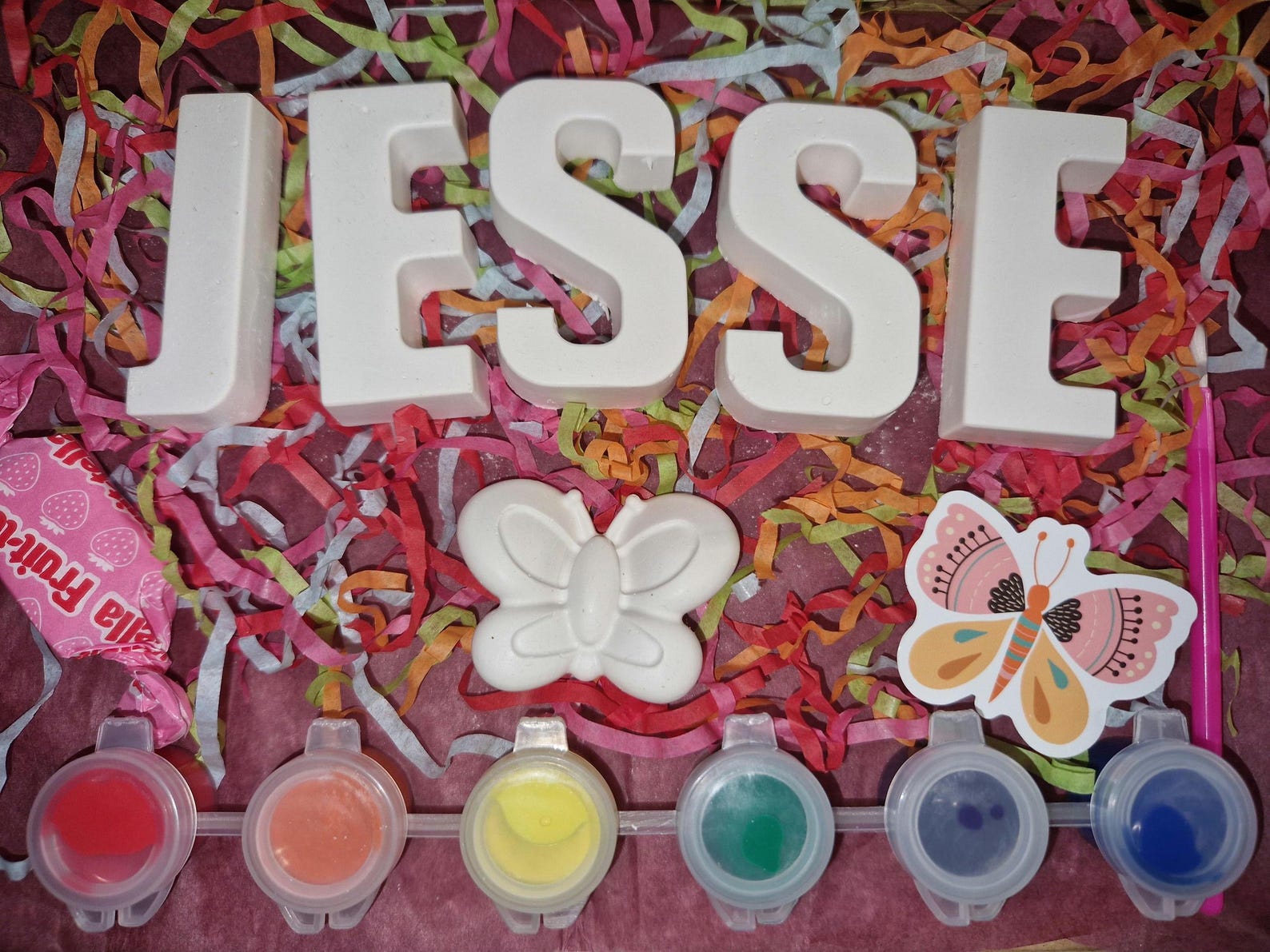 Paint Your Own Name Kit - DIY Craft Box - Half Term Activities ...