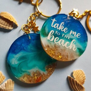 Ocean Themed Resin Keychains Take Me to the Beach Beach Theme Perfect ...
