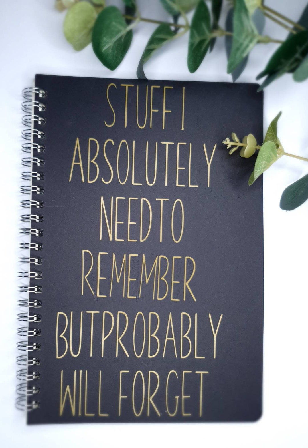 Personalized Spiral Notebook: Stuff I Need to Remember - A5 Lined ...