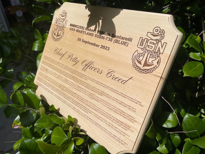 USN Chief Petty Officer Creed - Etsy