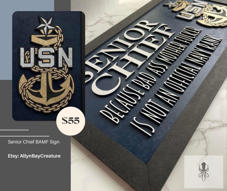 Senior Chief Petty Officer Sign - Etsy
