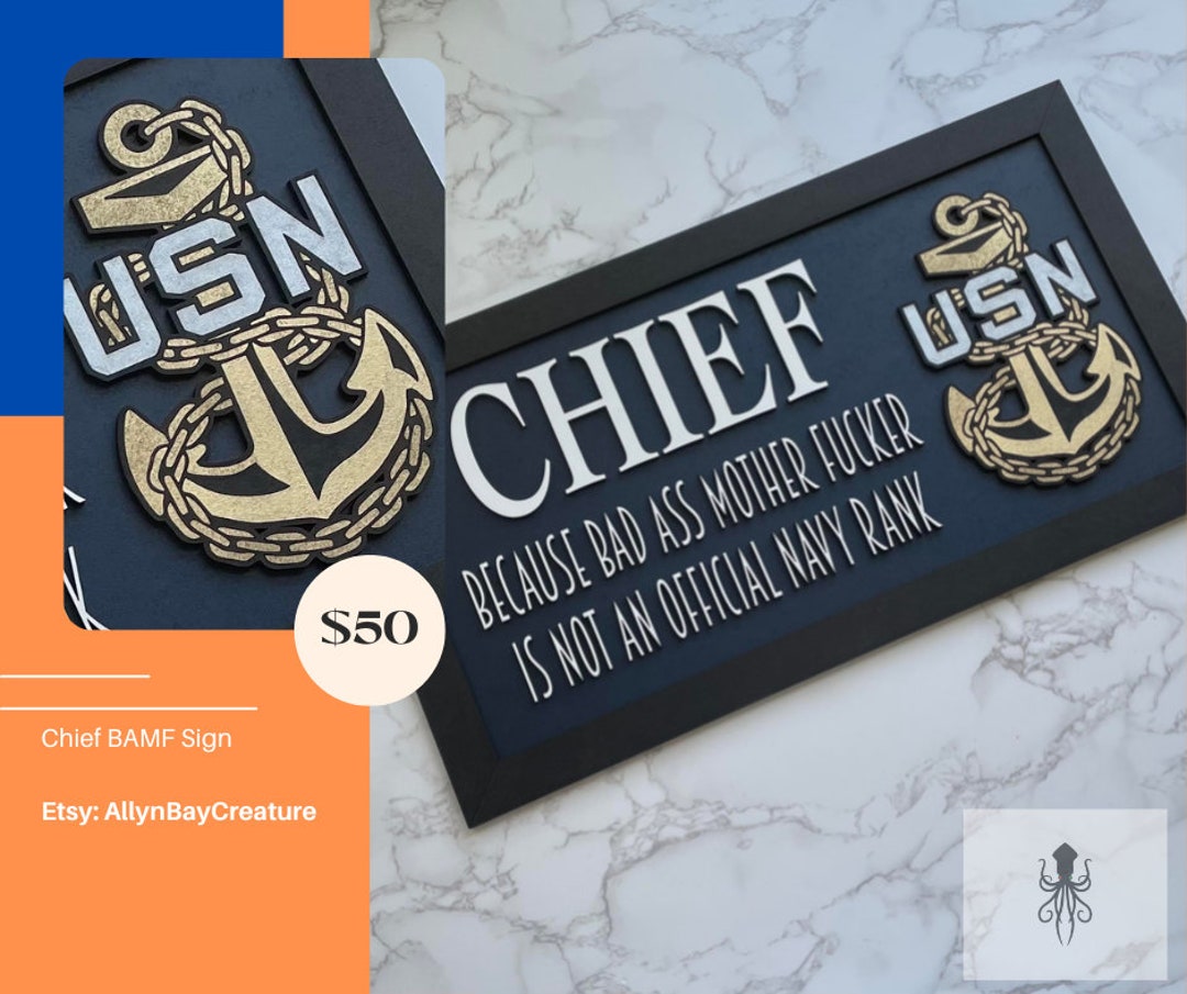 Chief Petty Officer Sign - Etsy