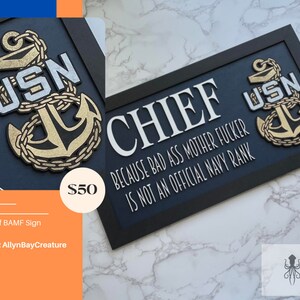 Chief Petty Officer Sign - Etsy