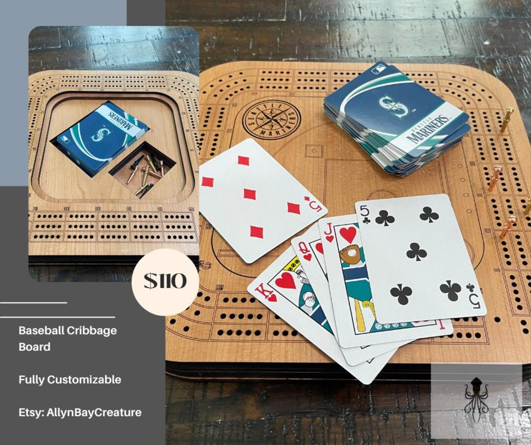 Baseball Cribbage Board - Custom Made - Etsy
