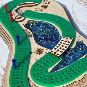 Golf Course Cribbage Board - Etsy