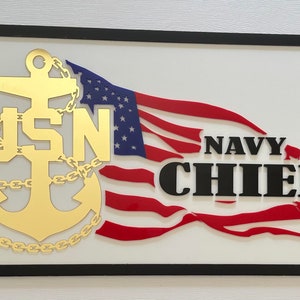 US Navy Chief Black and White Sign: All Ranks/retired Military Gift - Etsy