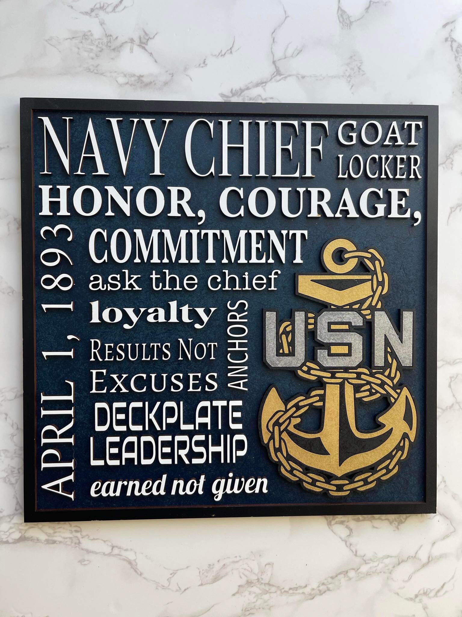 Navy Chief Subway Sign - Etsy