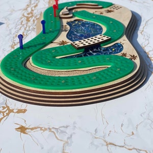Golf Course Cribbage Board - Etsy