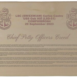 USN Chief Petty Officer Creed - Etsy