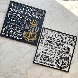 Navy Chief Subway Sign - Etsy