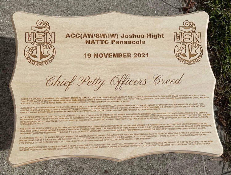 USN Chief Petty Officer Creed - Etsy
