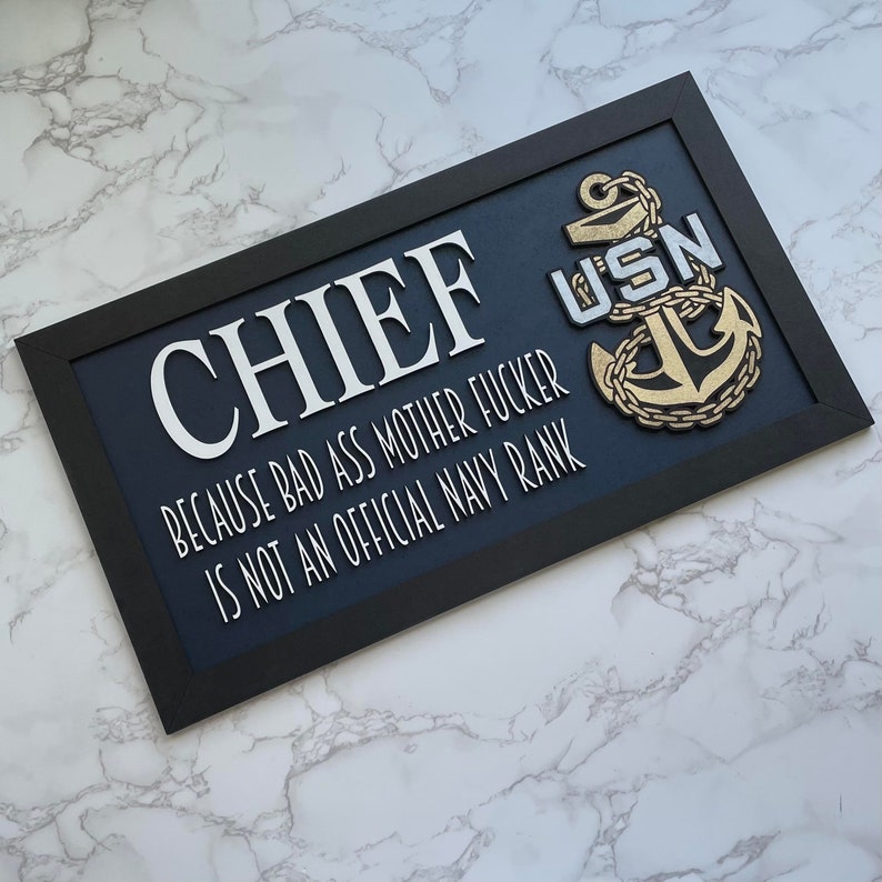 Chief Petty Officer Sign - Etsy