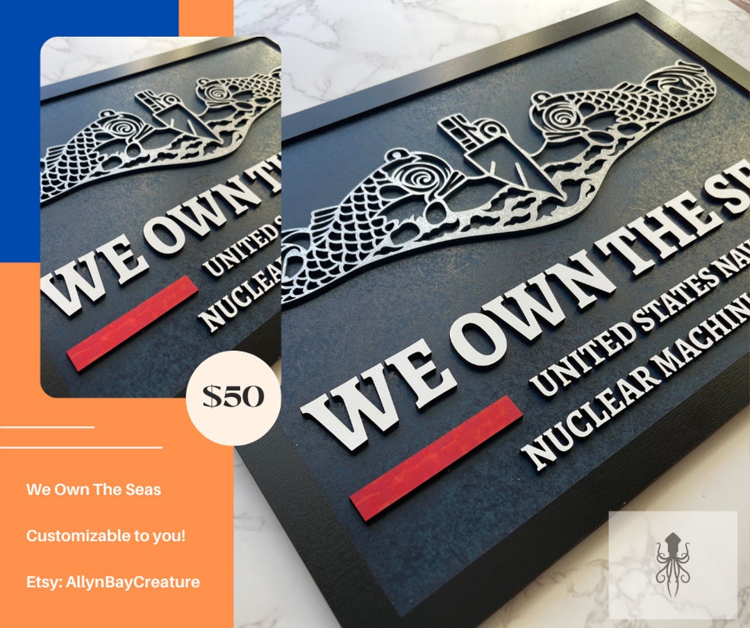 Navy We Own the Seas Sign - Etsy