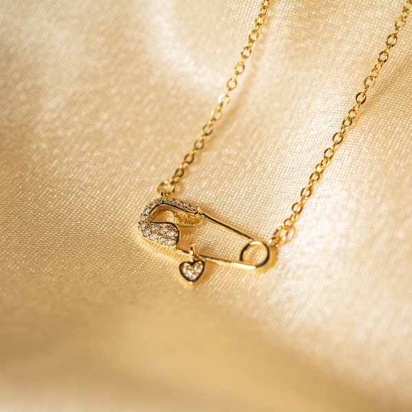 Safety Pin Necklace - Shop Online - Etsy