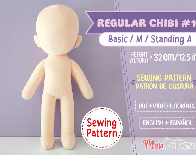 Chibi Human Doll Plush Sewing Pattern .pdf Tutorial With Removable ...