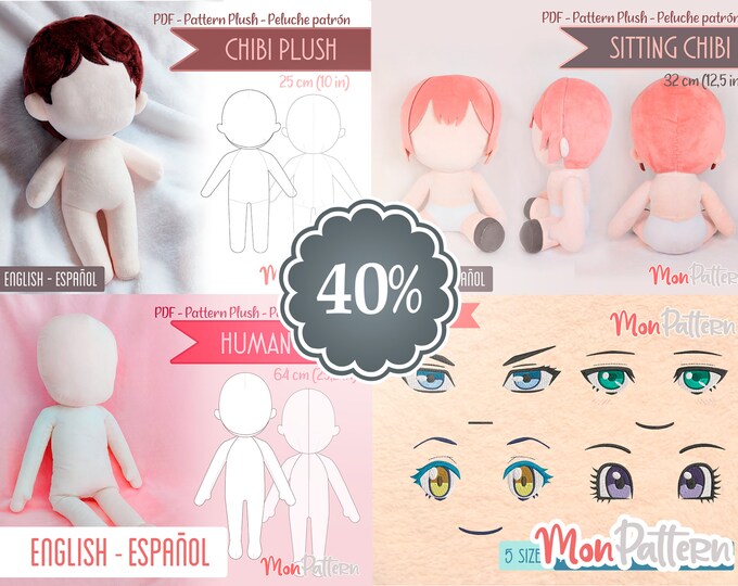 LIMITED PACK 40% Chibi Sitting Chibi Humanoid 4 Anime - Etsy