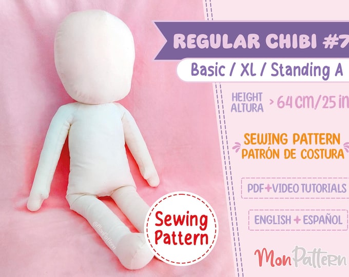 Chibi Human Doll Plush Sewing Pattern .pdf Tutorial With Removable ...