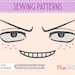 FACE 28 - Sewing Pattern - 5 SIZES - (digital English Instructions ...