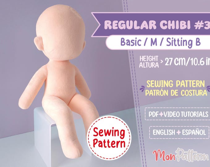 Chibi Human Doll Plush Sewing Pattern .pdf Tutorial With Removable ...
