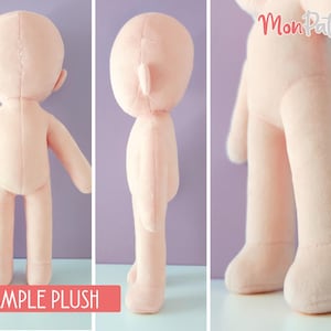 REGULAR CHIBI Male PDF Sewing Pattern English & Español Instructions digital Human Plush Doll ...