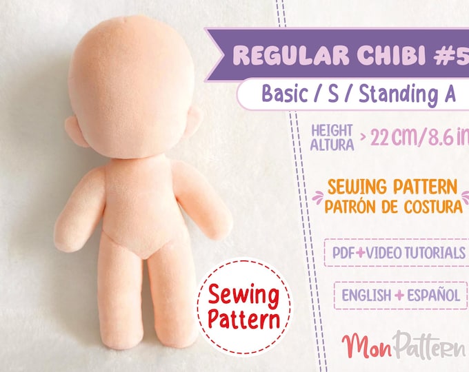 Chibi Human Doll Plush Sewing Pattern .pdf Tutorial With Removable ...