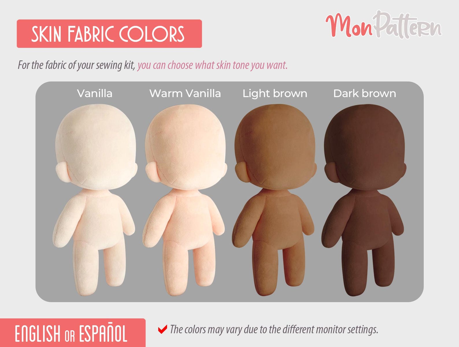 TALL CHIBI #1 Sewing Kit | Chibi Plush Kit | 14in Anime Doll - Etsy