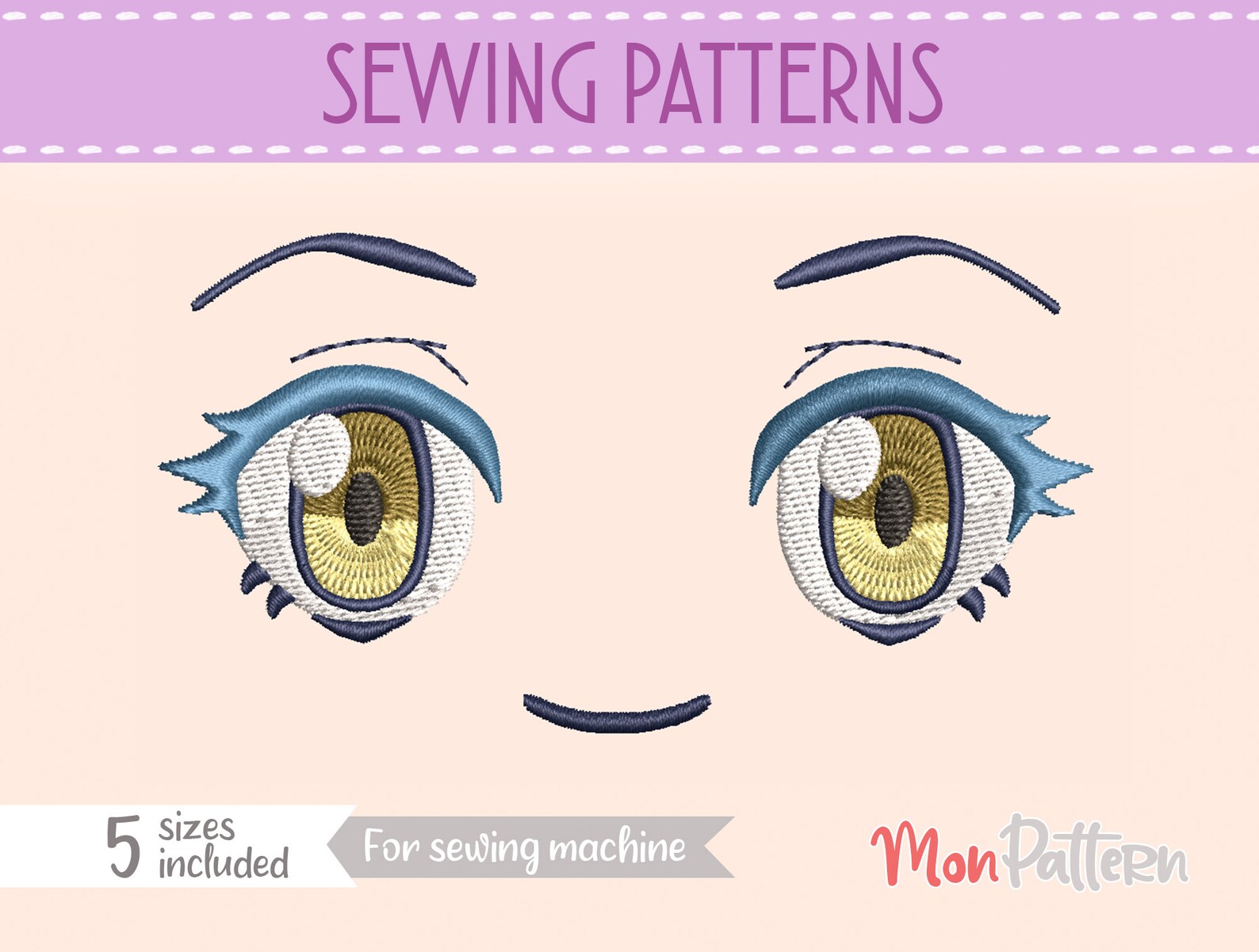 FACE 3 - Sewing Pattern - 5 SIZES - (digital English Instructions ...