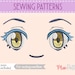 FACE 3 - Sewing Pattern - 5 SIZES - (digital English Instructions ...