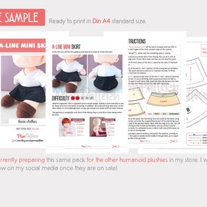 CLOTH PACK Basic Clothes 1 for Short Chibi Sitting Action BEGINNER Doll ...