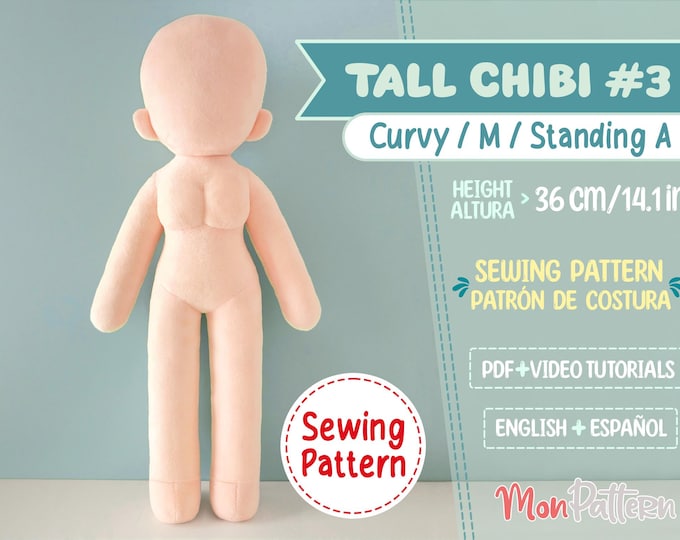 Custom Plush Doll Sewing Pattern: DIY Cartoon Art (printable PDF ...