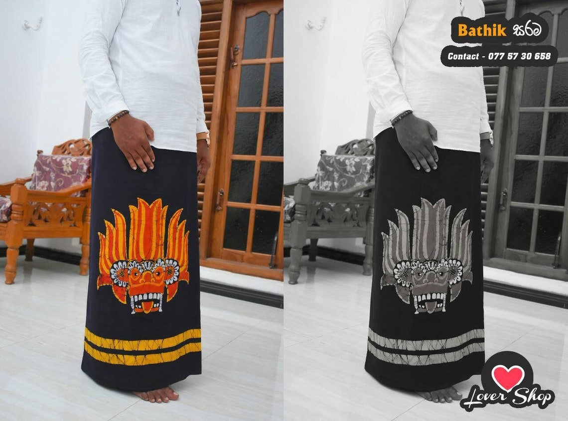 Limited Edition Sri Lankan Traditional Batik Sarong Designs | Etsy