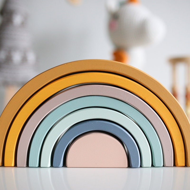 Wooden Rainbow Stacker - Etsy