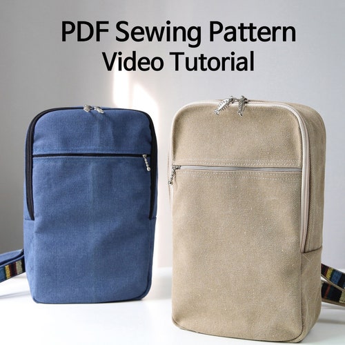 Backpack PDF Sewing Pattern Video Tutorial - Etsy