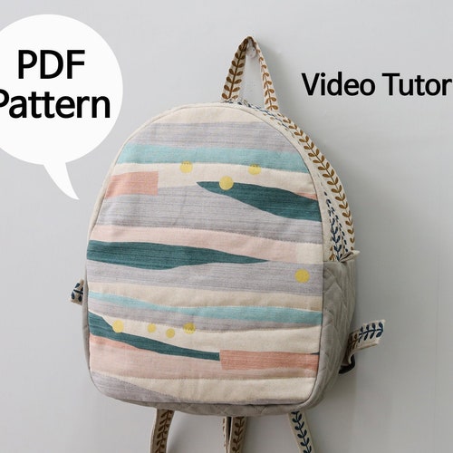 Backpack PDF Sewing Pattern Video Tutorial - Etsy