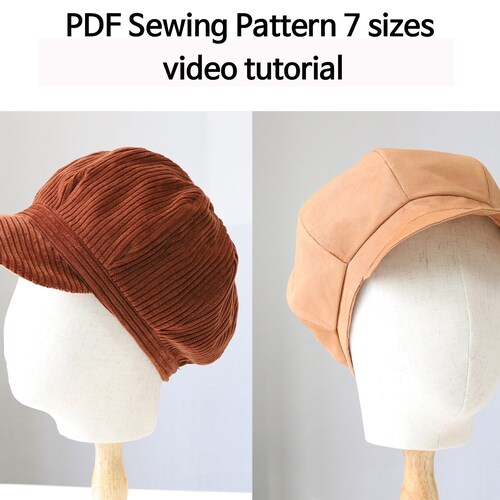 Flat Cap Pattern PDF Sewing Pattern 7 Sizes Irish Flat Cap - Etsy Australia