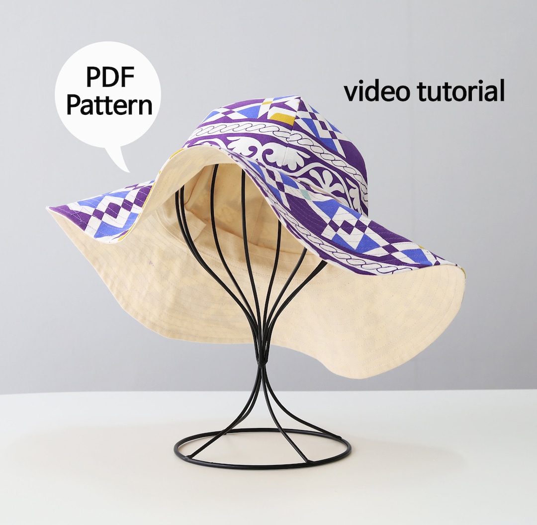 Sun Hat PDF Pattern, Beach Hat Pattern, PDF Sewing Pattern, Hat Sewing ...