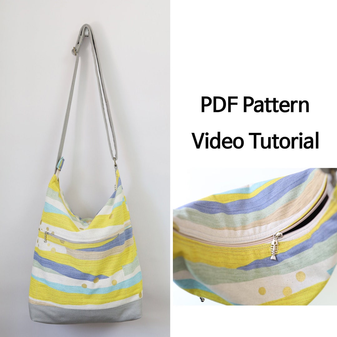 Sewing Boho Shoulder Bag Pattern, PDF Sewing Pattern, Adjustable Straps ...