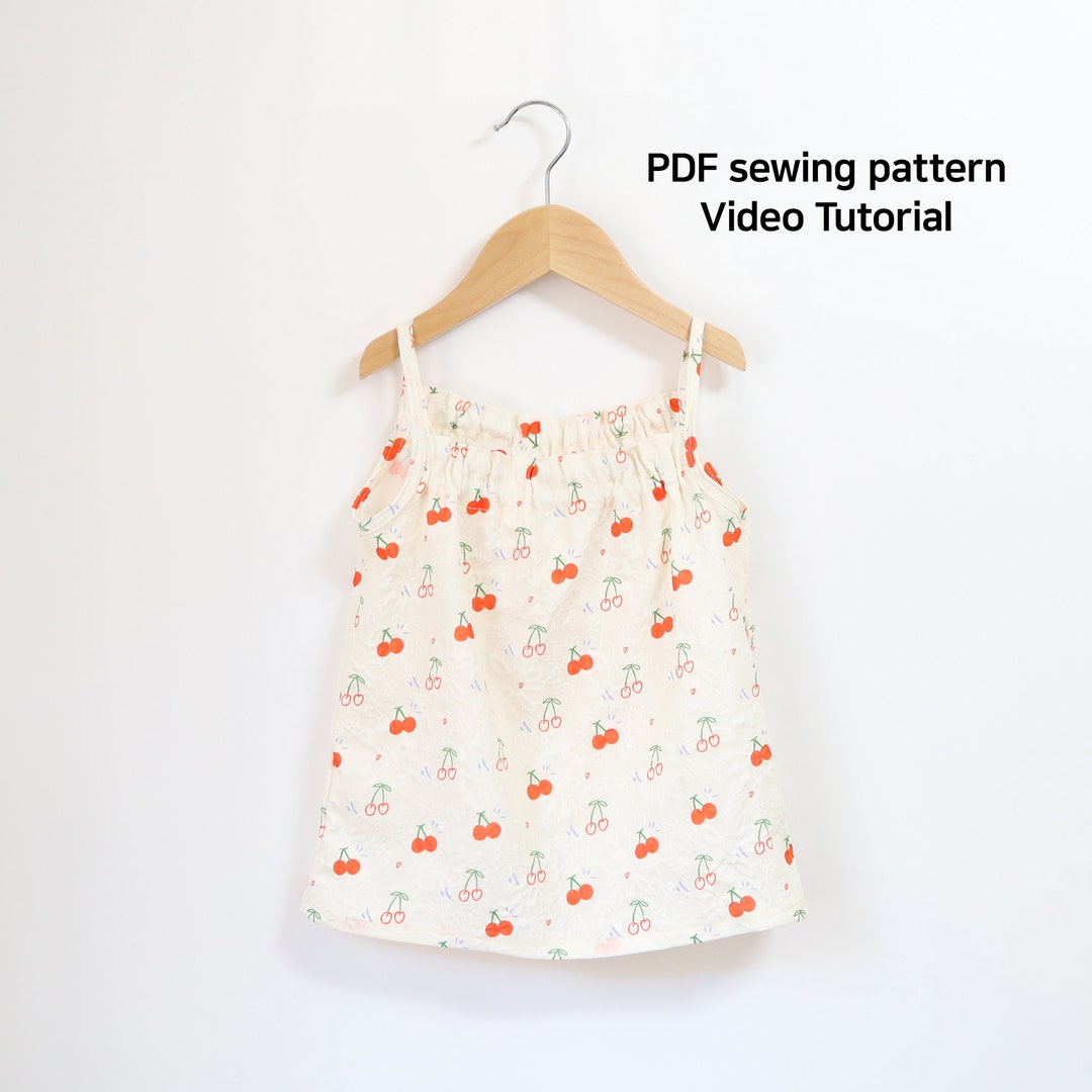 Girls Strap Top PDF Sewing Pattern, Toddler Shirt Pattern - Etsy